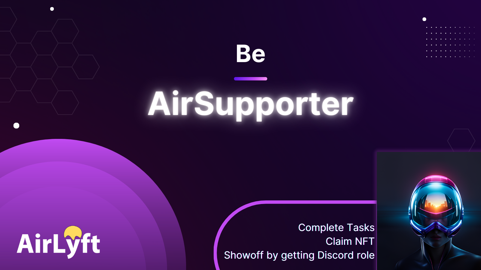 Get AirSupporter NFT & Discord Role by AirLyft Official | AirLyft