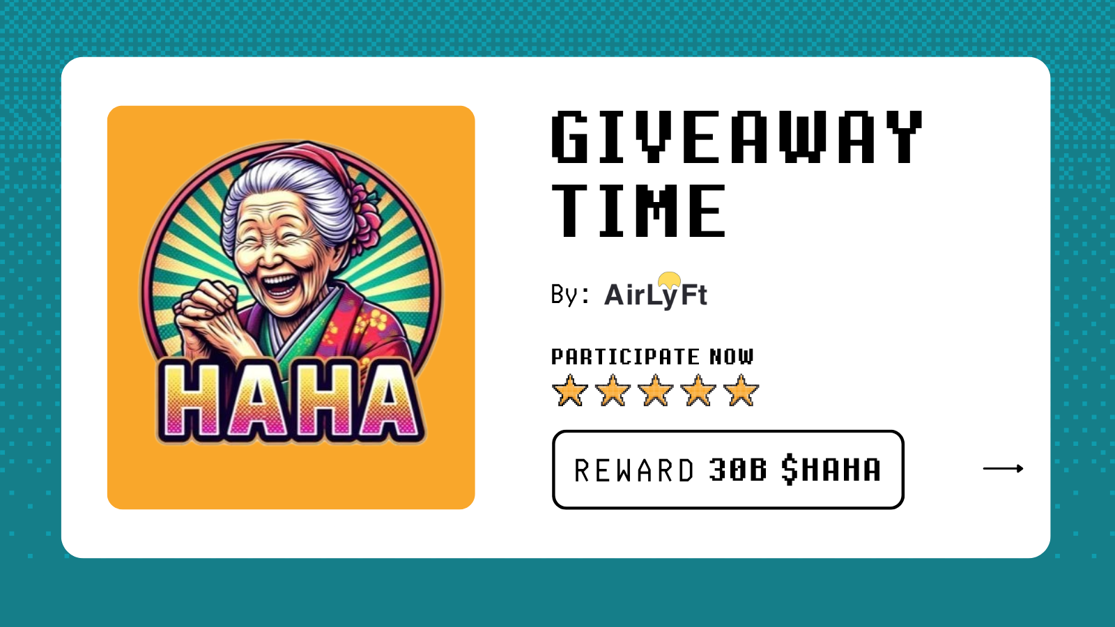 HAHA goes live! - Show social loyalty by HAHA Coin | AirLyft