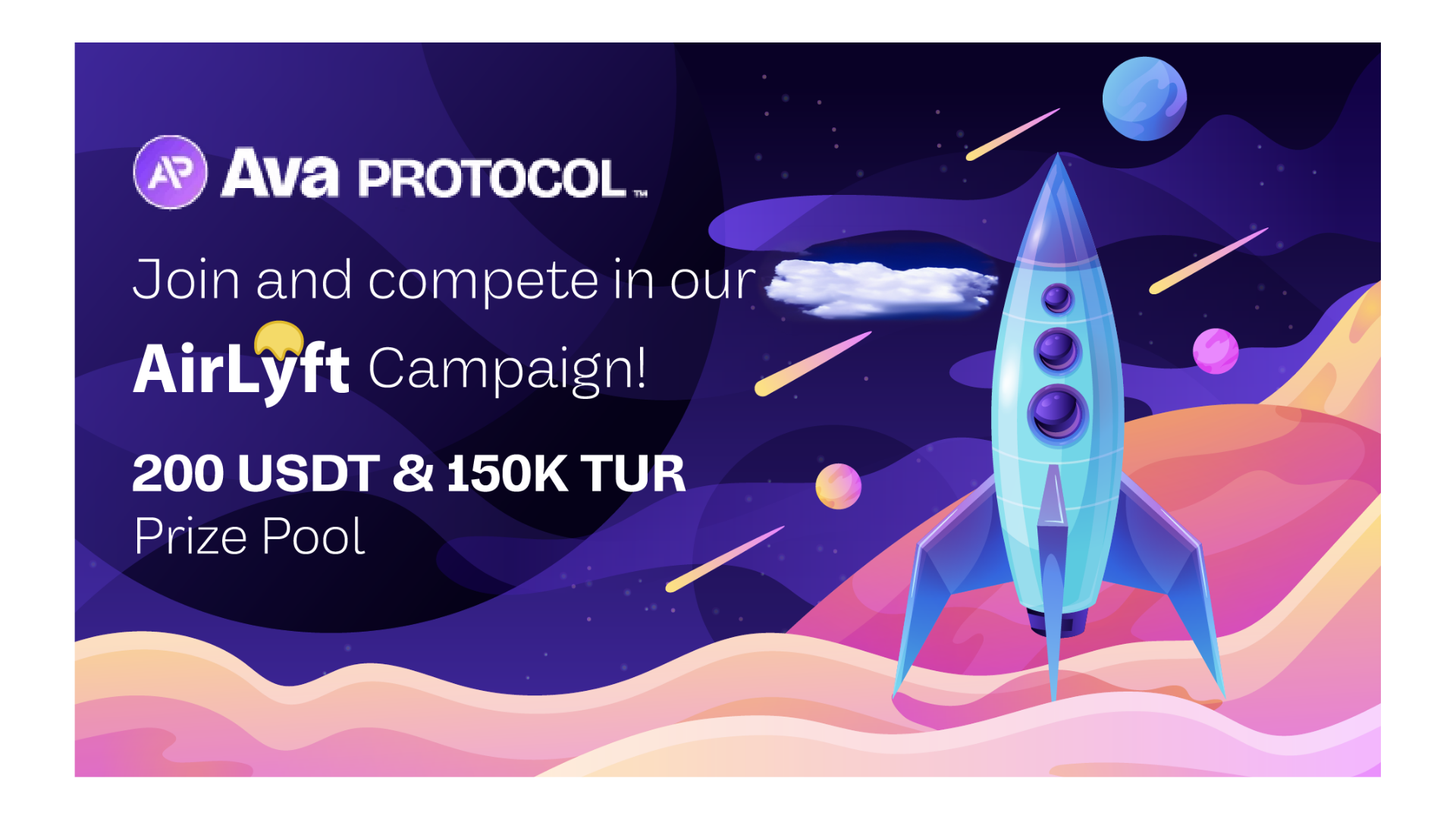 October Campaign Rewards 200 USDC and 150K TUR by Ava Protocol | AirLyft